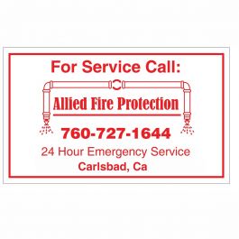 Service Sticker 6 x 4 Personalized-1 Color - ARGCO.COM
