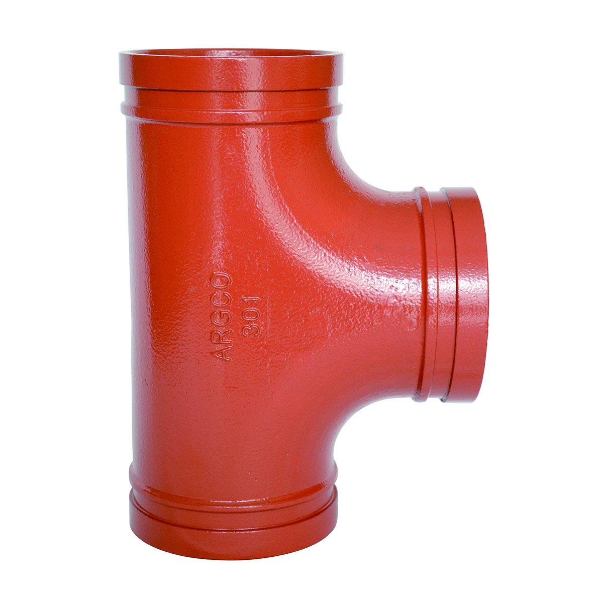 Grooved Standard Radius Tee 4" (301) - ARGCO.COM