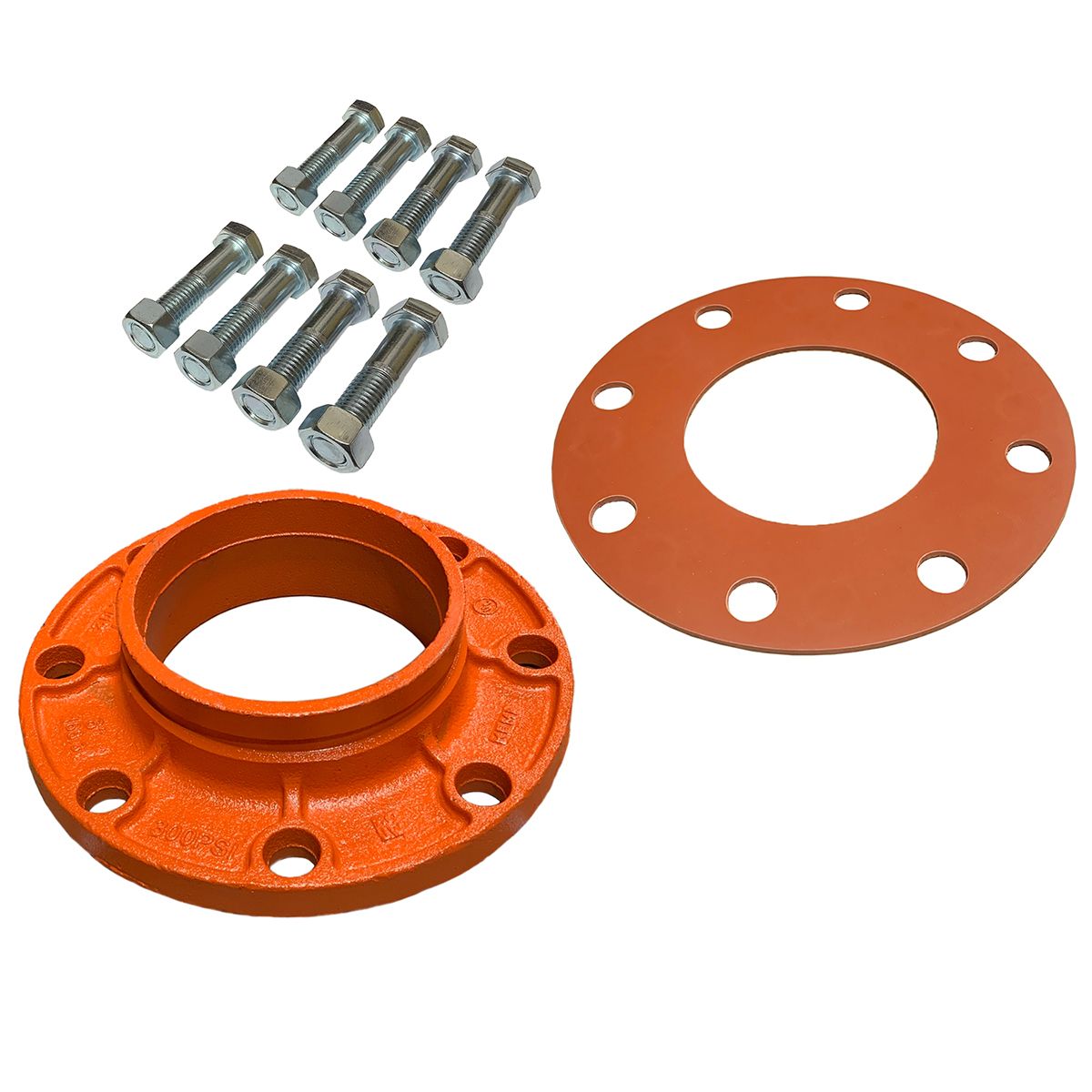 Grooved Flange Adapter Nipple 4" (802) w/Nut Bolt & Gasket Kit - ARGCO.COM