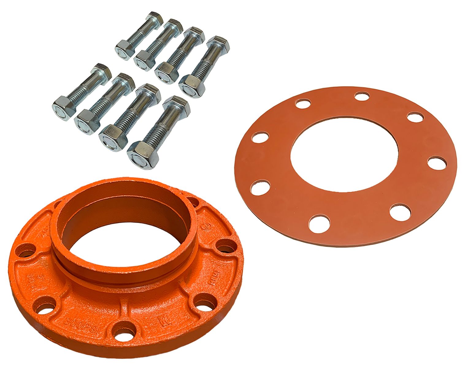 Grooved Flange Adapter Nipple 6" (802) w/Nut Bolt & Gasket Kit - ARGCO.COM